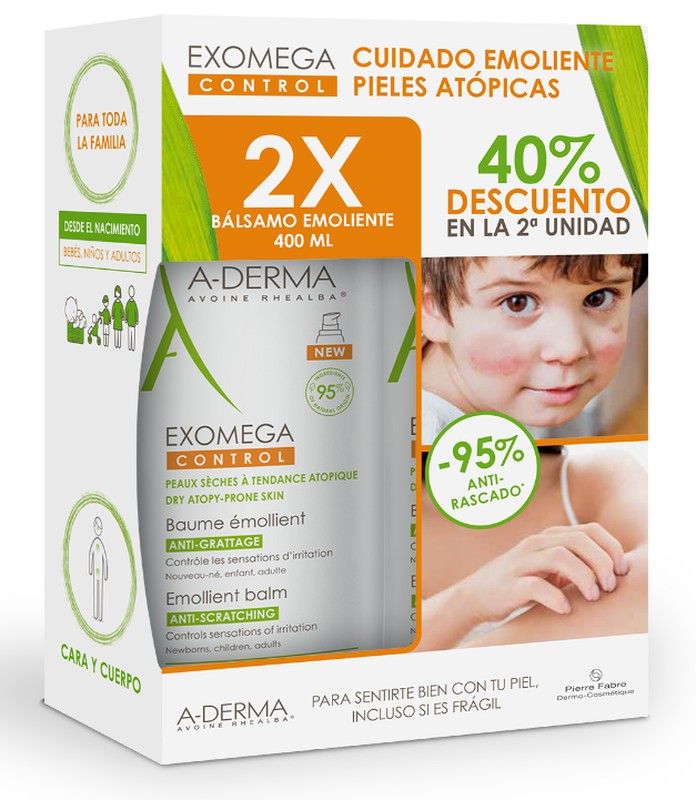 Pack Duplo A-Derma Exomega Leche Emoliente 2x400ml — Viñamata Group
