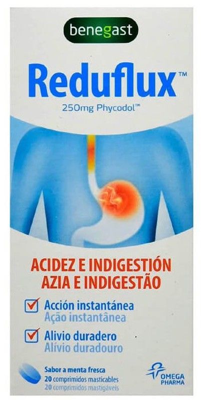 Benegast Reduflux Acidez e Indigestión 20 Comprimidos — Viñamata Group